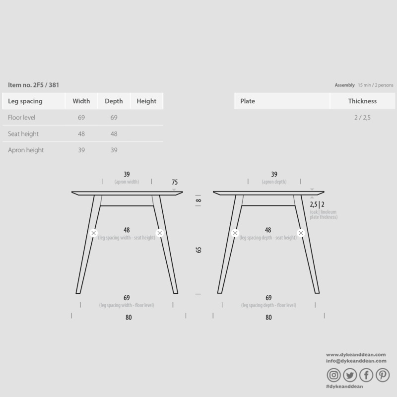 GAZZDA TESKA OAK DINING TABLE SQUARE - Tools & Hardware – Sockets ...